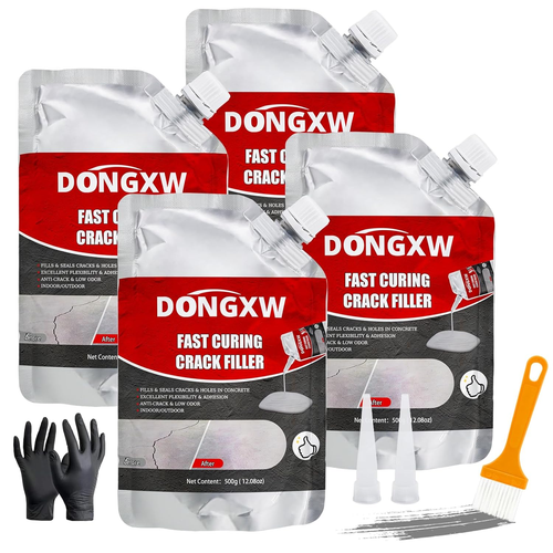 Concrete Crack Filler, Quick-Drying Waterproof Cement Crack Repair ...