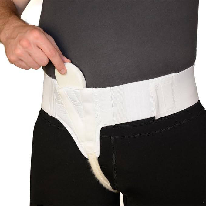 AT Surgical Right Side Inguinal Hernia White Truss Support Strap Groin ...