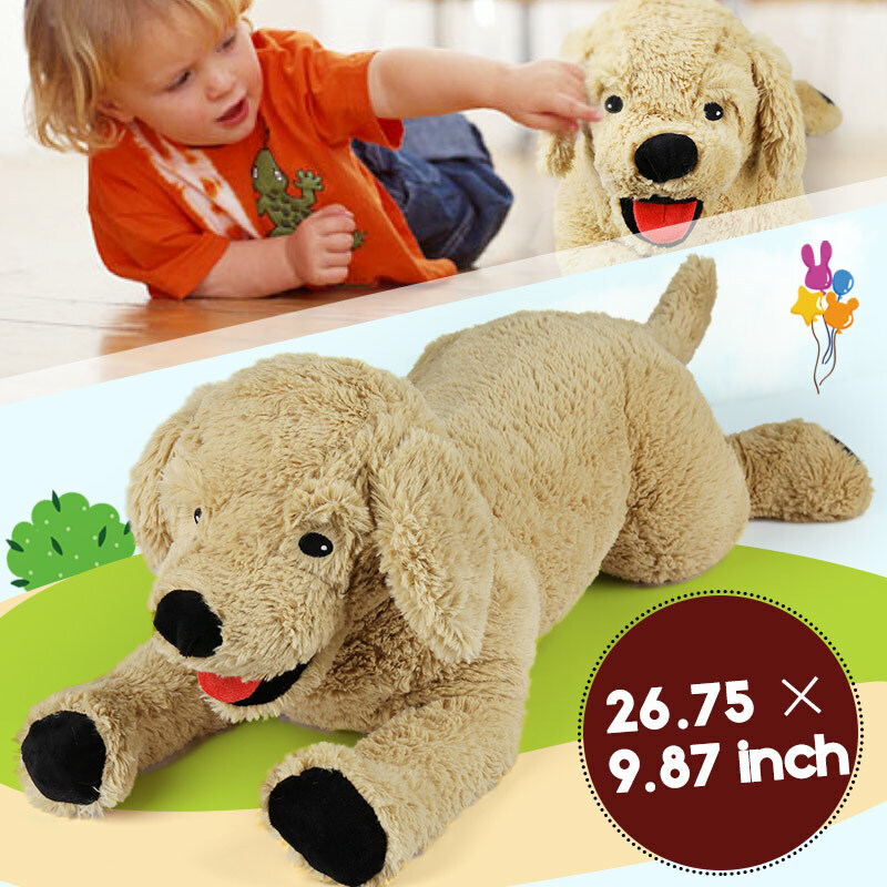 Large Golden Retriever Stuffed Plush Animal Soft Puppy Dog Toy Doll ...