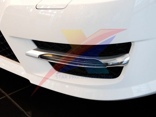 2x Chrome Front Bumper Foglight Cover A2048852974 For Mercedes W204 ...