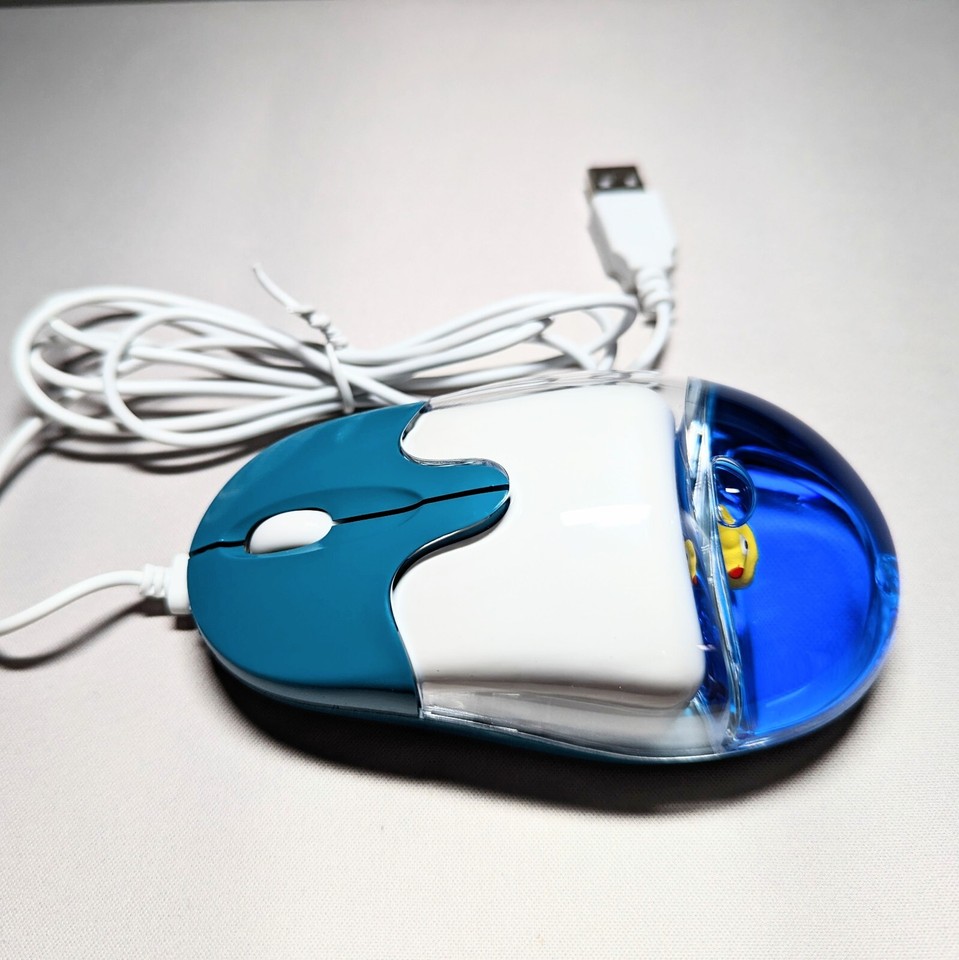 Y2K Aqua Style Wired (USB) Cute Computer Mouse, With Duck Floater NEW ...