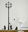 Cats Lamp post Birds Wall Stickers Art Decals Mural Wallpaper Decor ...