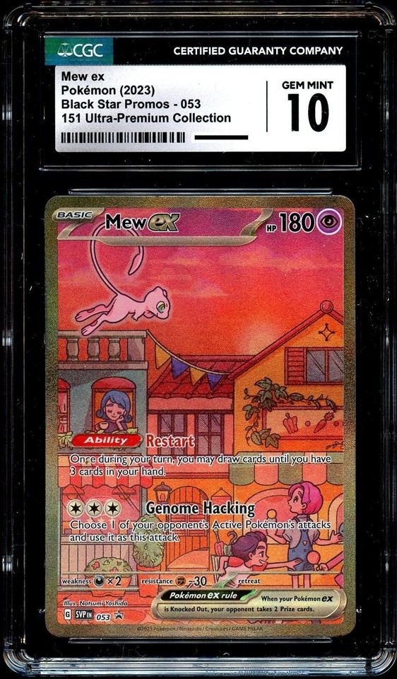 CGC 10 GEM MINT Mew Ex SVP053 ALTERNATE ART HOLO 151 UPC PROMO Pokemon ...