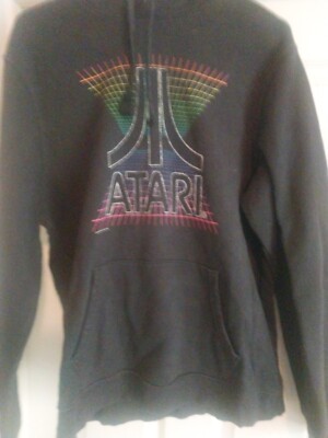 Atari Hoodie Sweater Pullover Size Large Black Promo Men's Pullover | eBay
