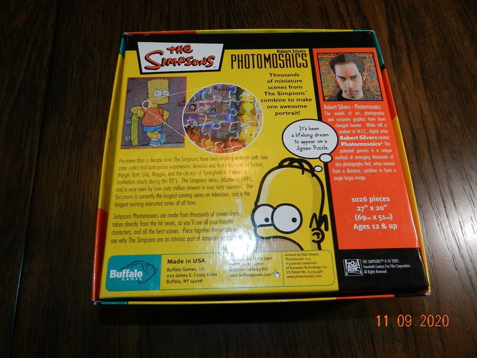 The Simpsons Photomosaics By Robert Silvers Over 1000 Jigsaw Puzzle ...