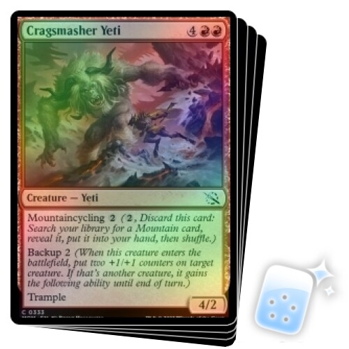 FOIL CRAGSMASHER YETI (JUMPSTART) X4 March Of The Machine MOM Magic MTG ...