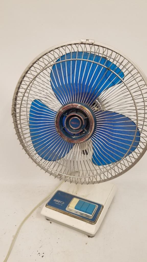 Vintage Eskimo Custom 12 Oscillating Blue Blade Fan 3-Speed | eBay