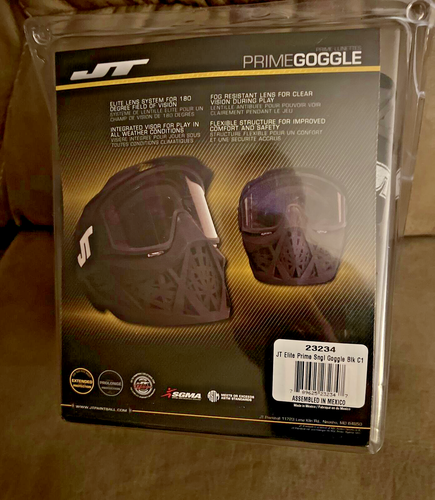 JT PRIME GOGGLE SINGLE FOG RESISTANT PANE LENS BLk C1 NEW IN BOX ...