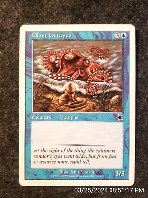 MTG Magic the Gathering Giant Octopus (39/173) Starter 1999 (DS3D1E7 ...