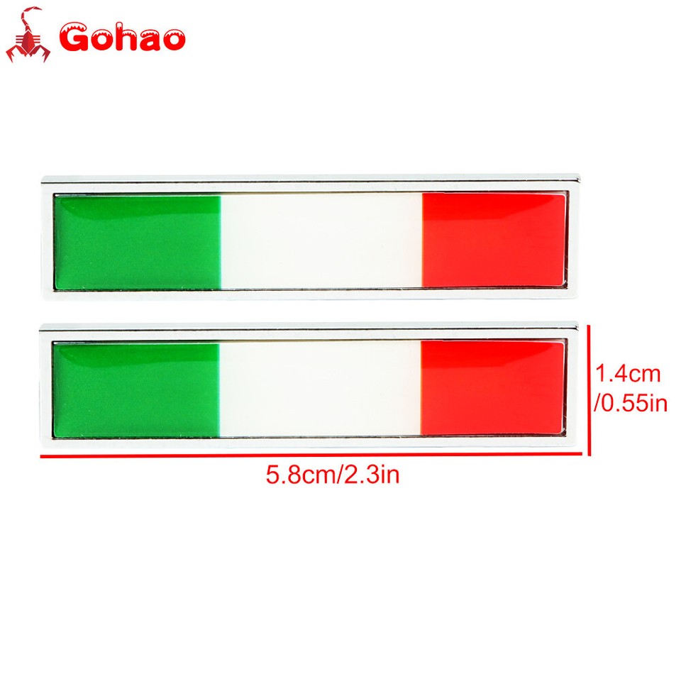 2x Metal Italy National Flag 3D Badge Emblem Decal for Benelli ...