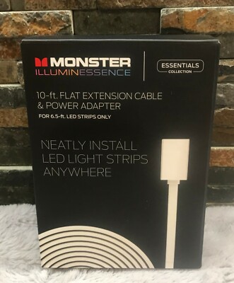 Monster Illuminessence 10' Flat Cable & Power Adapter LED for 6.5' LED ...