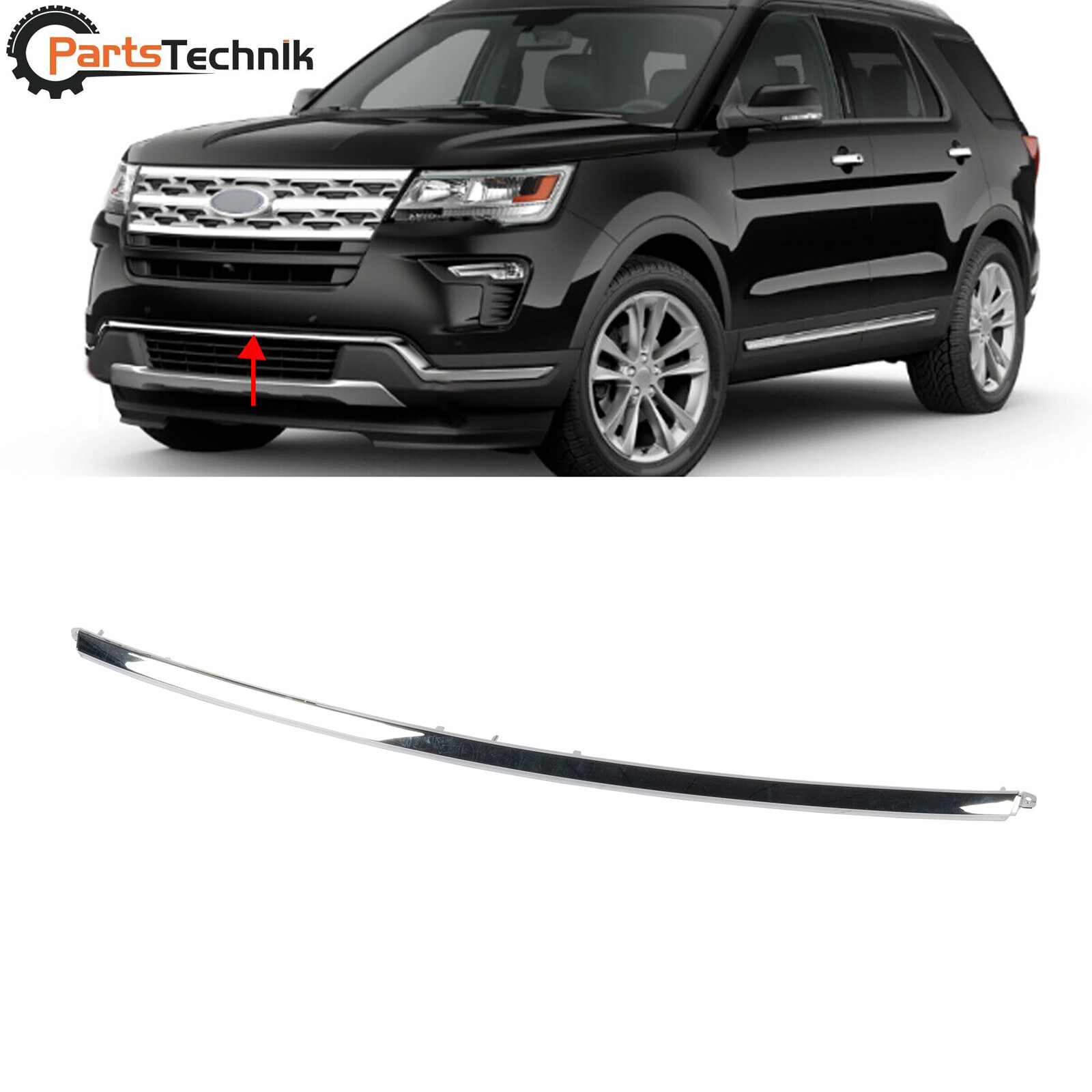 New Chrome Bumper Trim Molding For Ford Explorer 2018-2019 FO1044120 ...