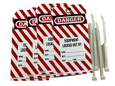 New Equipment Lockout Tags - Panduit, LOTO, 4- Safety Tags, PVT-98 | eBay