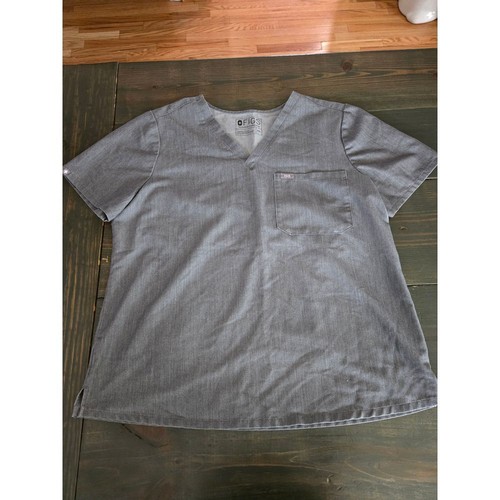 FIGS Gray Graphite Caterina Technical Collection V-Neck Medical Scrub ...