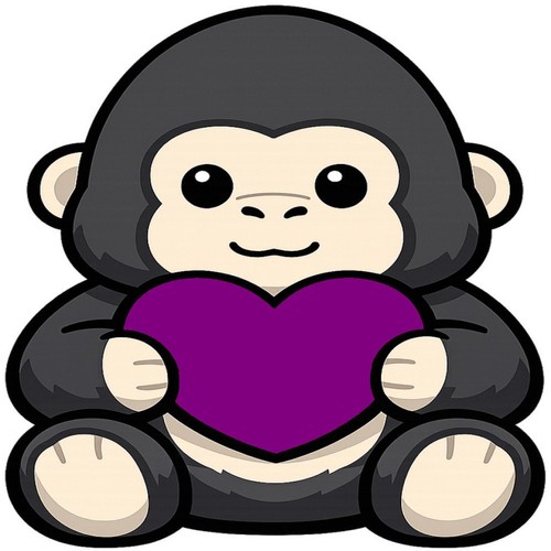 30 Custom Purple Heart Cute Gorilla Personalized Address Labels | eBay