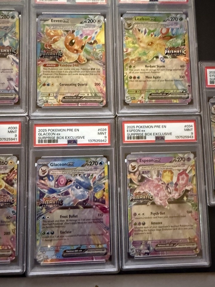 Pokemon Prismatic Evolutions Surprise box Promo Sequential Set Psa 9 ...