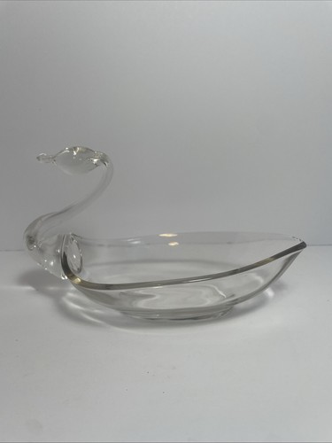 Vintage Clear Glass Swan Candy/Nut Dish Bowl | eBay