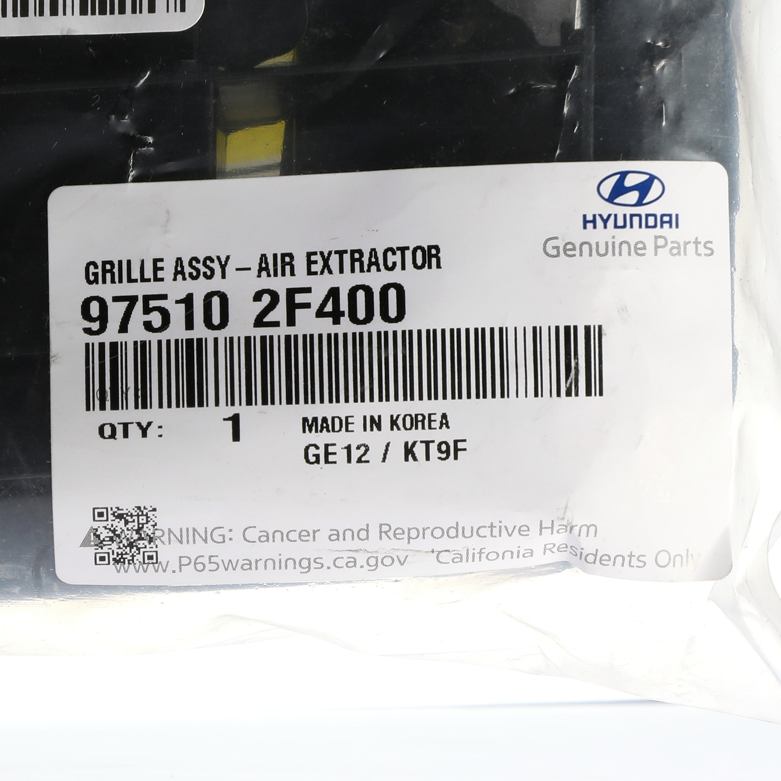 OEM Kia 2018-2021 Rio Right Pressure Vent Cabin Air Flow Cover 97510 ...