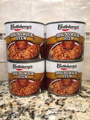 4 CANS Castleberry's Brunswick Stew Chicken And Beef 20 oz Can Soup ...