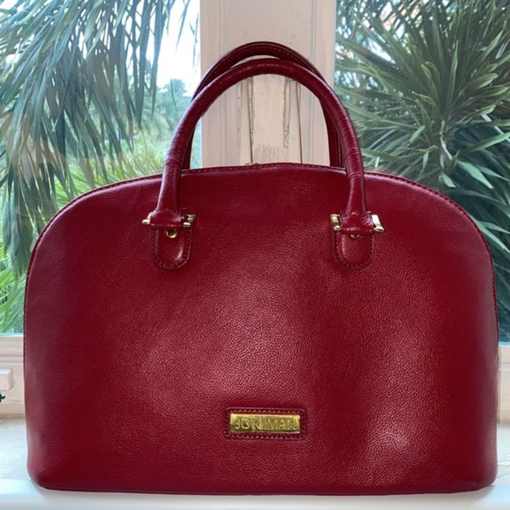 Joy & Iman Red Leather Handbag | eBay