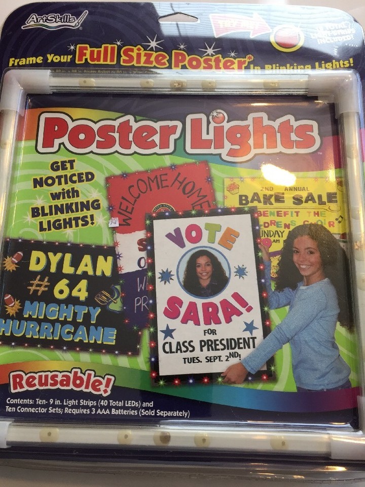 Artskills Light Up Poster Frame, Full Size, 1 Frame, 40 Blinking Lights ...