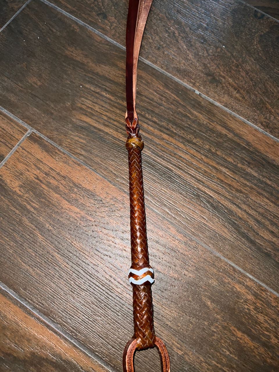 Quirt Hand Braided Brown Leather Hard Raw Hide Quirt Whip Horse EPT ...