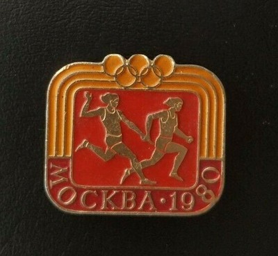 1980 Relay Race XXII Olympic Games Soviet Pin Badge Sport IAAF Running ...