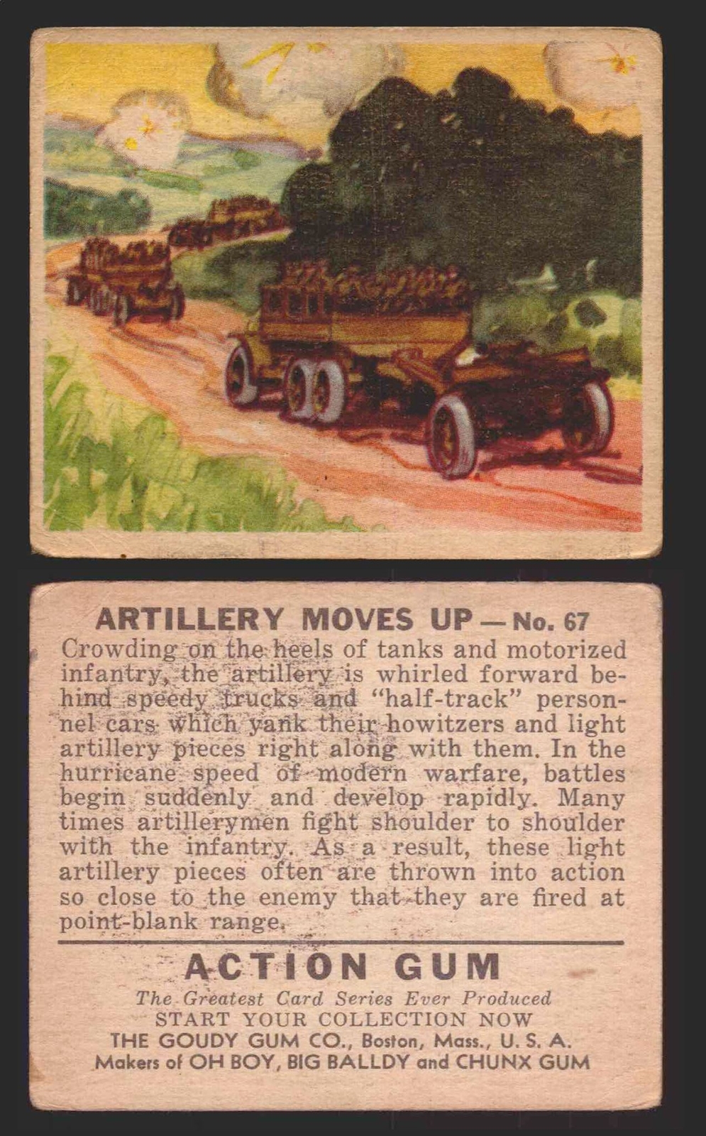1938 Action Gum Vintage Trading Cards #1-96 You Pick Singles Goudy Gum ...