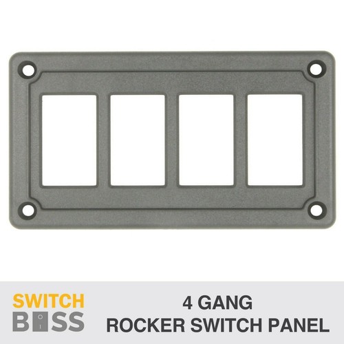 4 WAY POLY ROCKER SWITCH PANEL- Fits Rocker Switches - 12V 24V Boat ...
