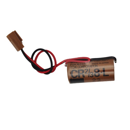 CR2/3 8.L 3V 2000mAh Battery with Brown Plug for PLC Memory Backup ...