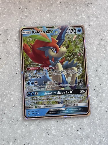 Keldeo GX 47/236 Unified Minds Pokemon TCG Full Art Ultra Rare Near ...