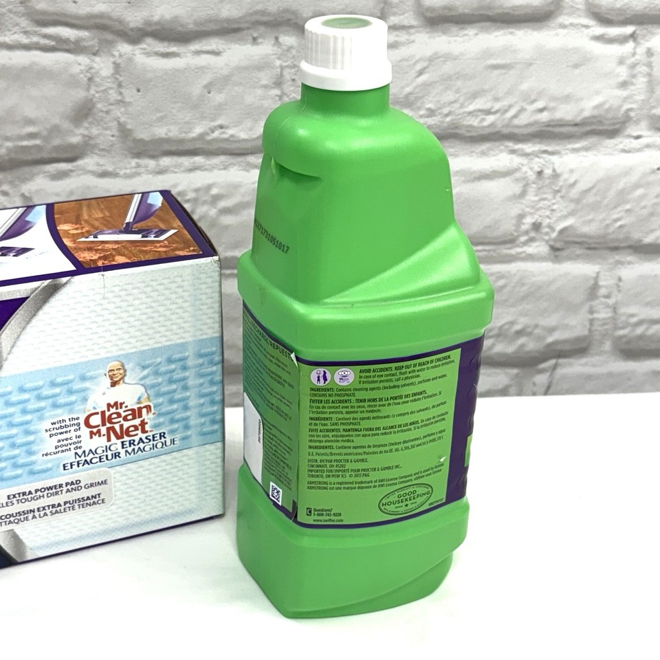 SWIFFER WET JET WITH GAIN MULTI PURPOSE FLOOR CLEANER & Power Pad ...