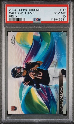 2024 Topps Chrome #H7 Caleb Williams Helix RC PSA 10 Gem SSP Chicago ...