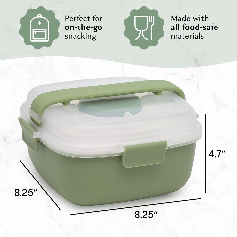 Goodful Stackable Lunch Box Container, Bento Style Food Storage with ...