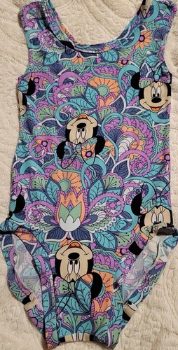 DISNEY MINNIE MOUSE PRINT MULTICOLOR GYMNASTICS/DANCE/BALLET LEOTARD ...