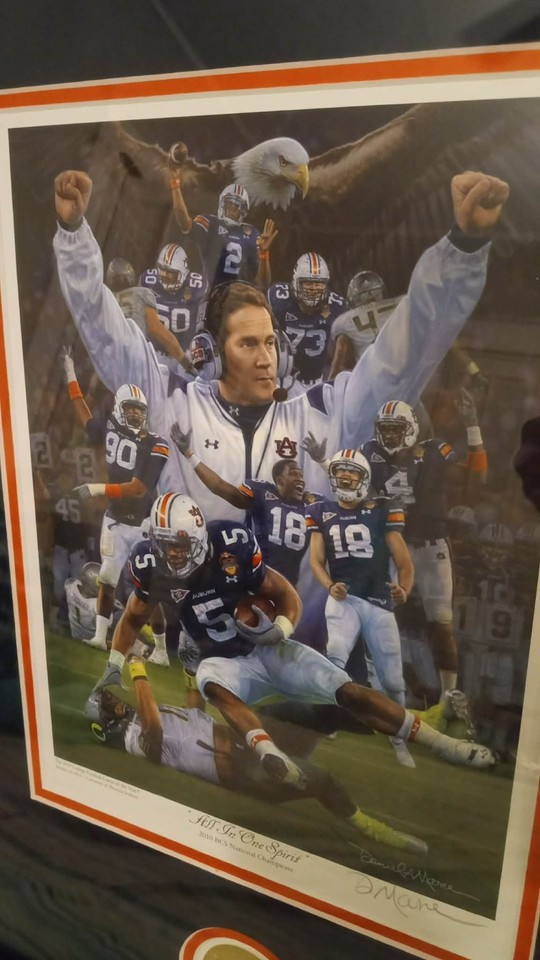 AUBURN 2010 National Championship framed print & coin signed by Daniel ...