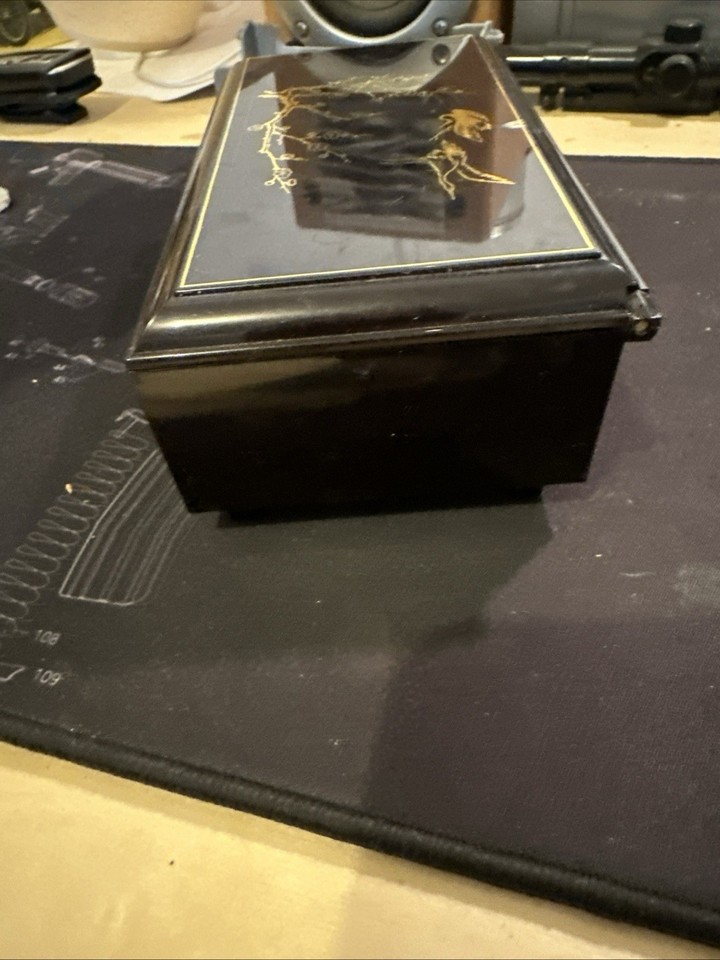 Vintage 1981 Yap's Swan Lake Mirrored Music Box Good Condition Works ...