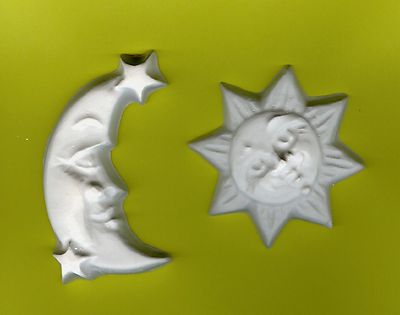 Sun & moon plaster of Paris painting project. Set of 4! | eBay
