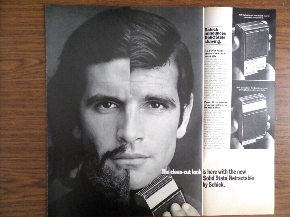 1968 Solid State Retractable Shaver by Schick Ad | eBay