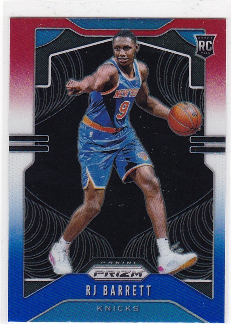 2019-20 Panini Prizm RJ Barrett Red White Blue RWB Prizm Rookie Card ...