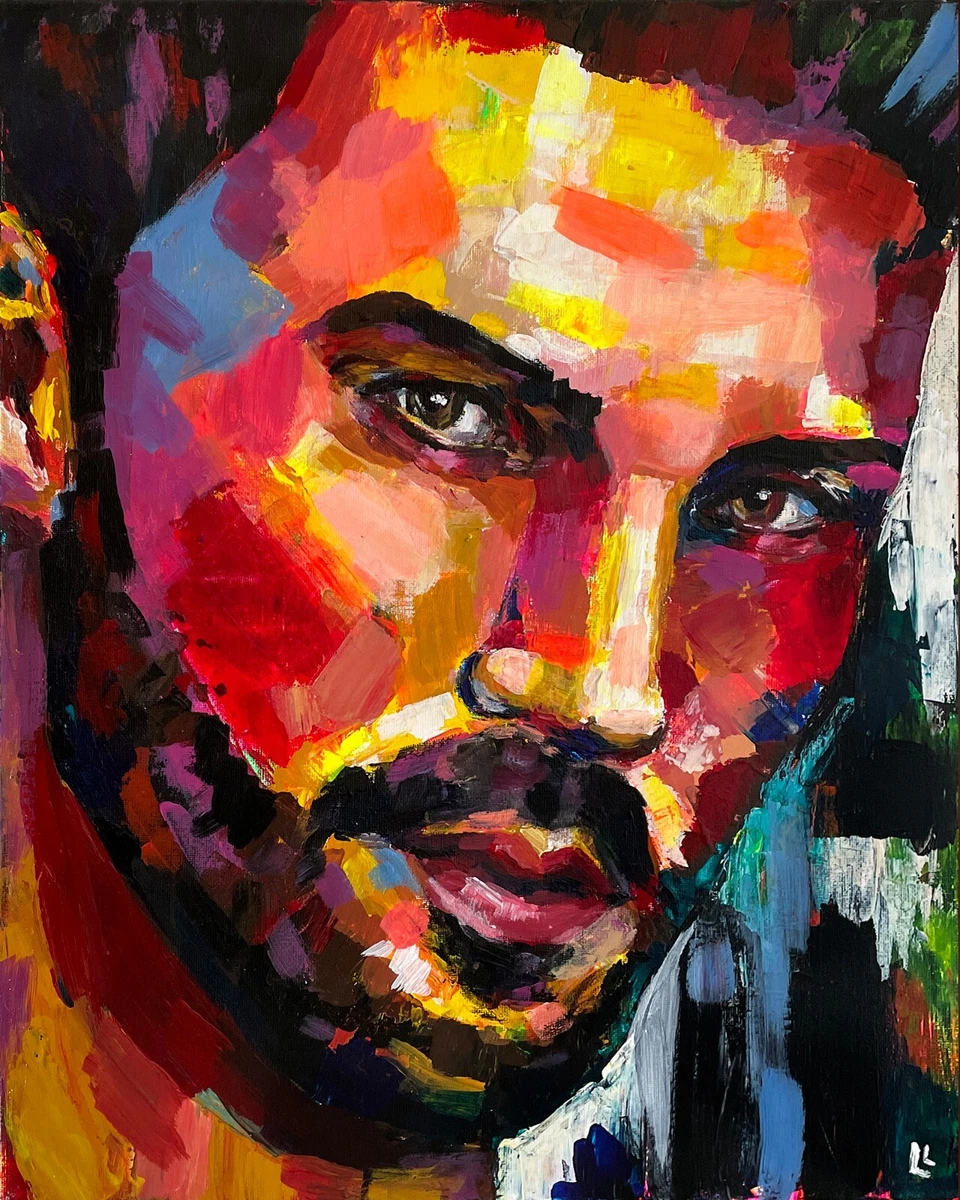 Acrylic Portrait Paintings