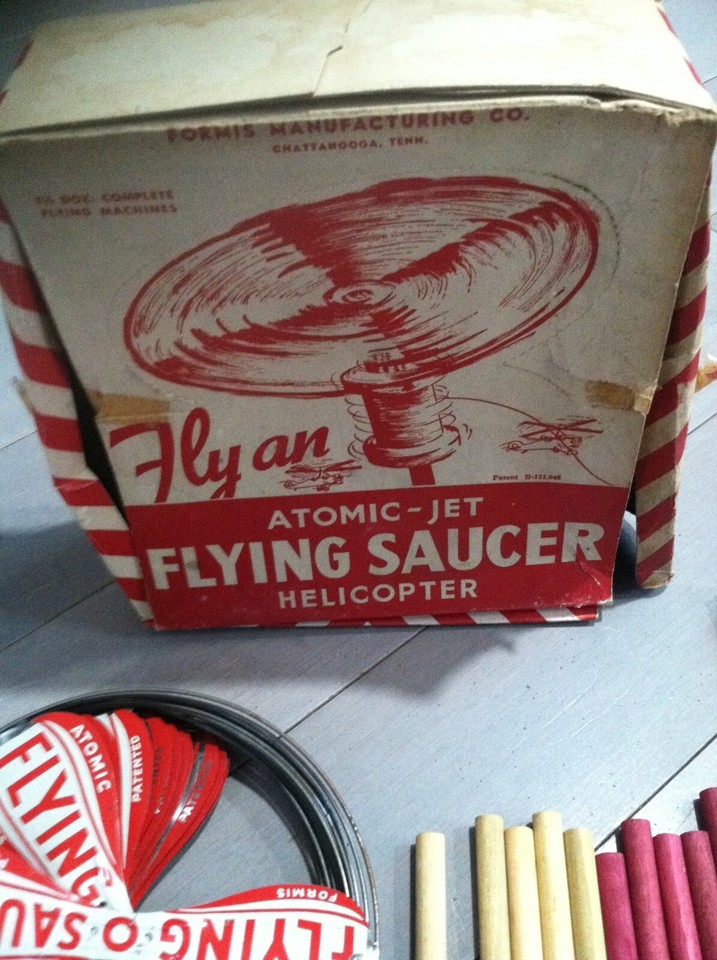 Formis Mfg. Atomic-Jet Flying Saucer Helicopter Gyro Toy Complete With ...