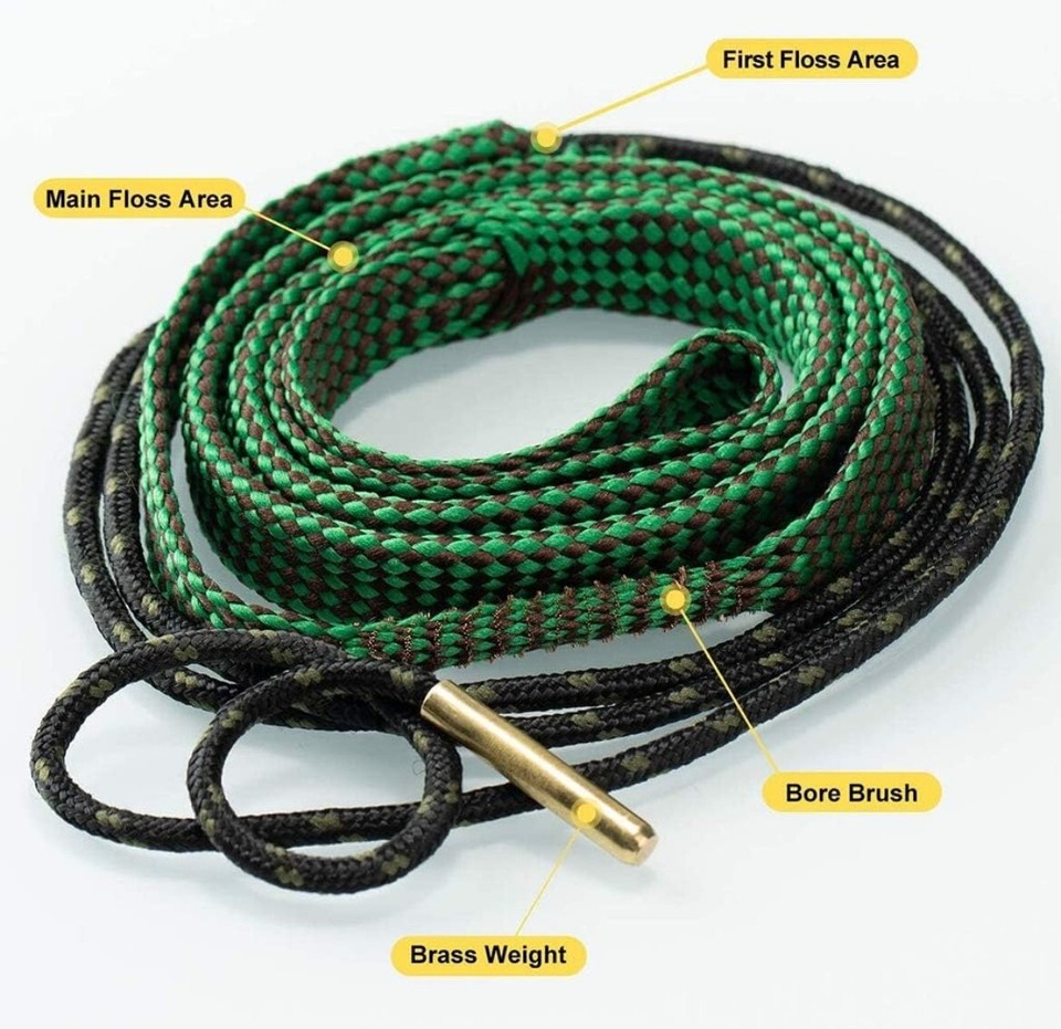 2 PACK! Bore Rope Gun Snake Barrel Cleaners .22 cal .223cal 5.56mm ...
