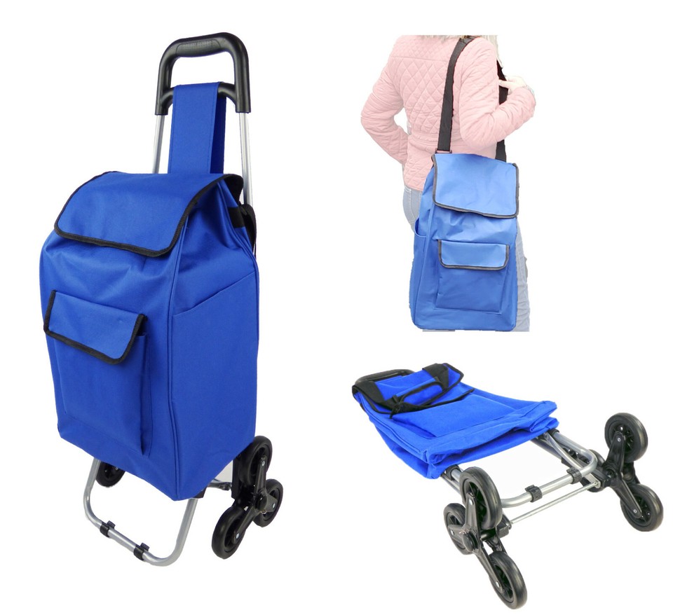 Dolly Climbing Stair Trolley Cart - Foldable Storage Grocery Cart With ...