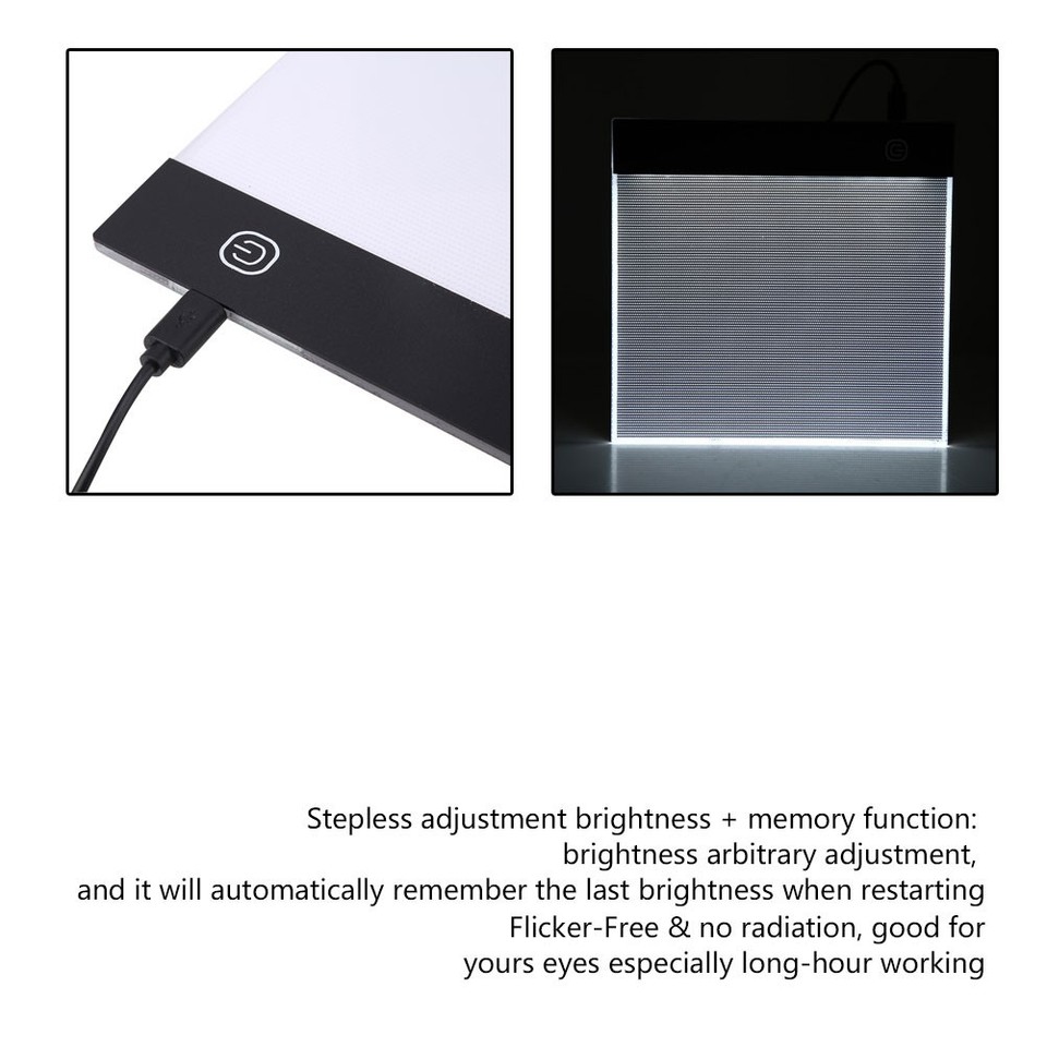↑ LED Tracing Light Box Board Slim Adjustable Brightness For Drawing ...