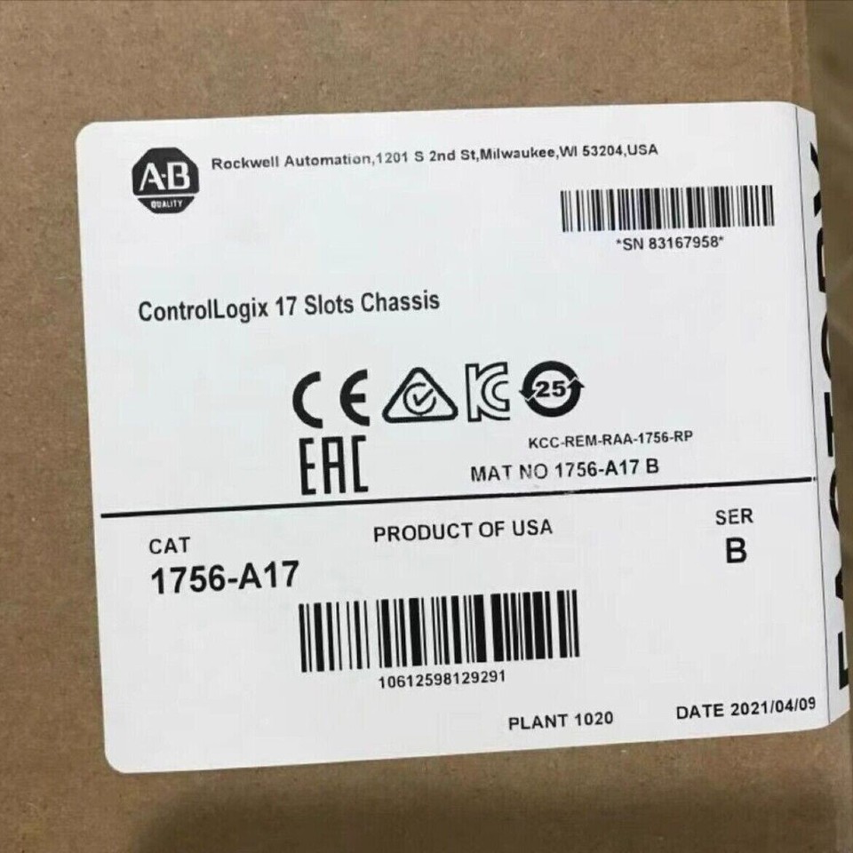 nEW IN BOX Allen-Bradley AB 1756-A17 SER B ControlLogix 17 Slots ...