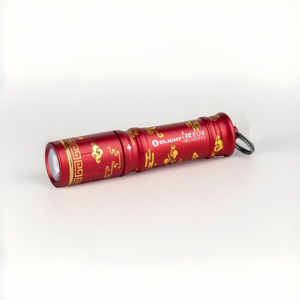 Olight I3E EOS Auspicious Clouds Red Keychain Waterproof LED Flashlight ...