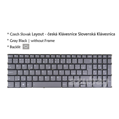 Czech Slovak Laptop Keyboard For Lenovo IdeaPad Slim 3-16IRH8, 3-16IRU8 ...