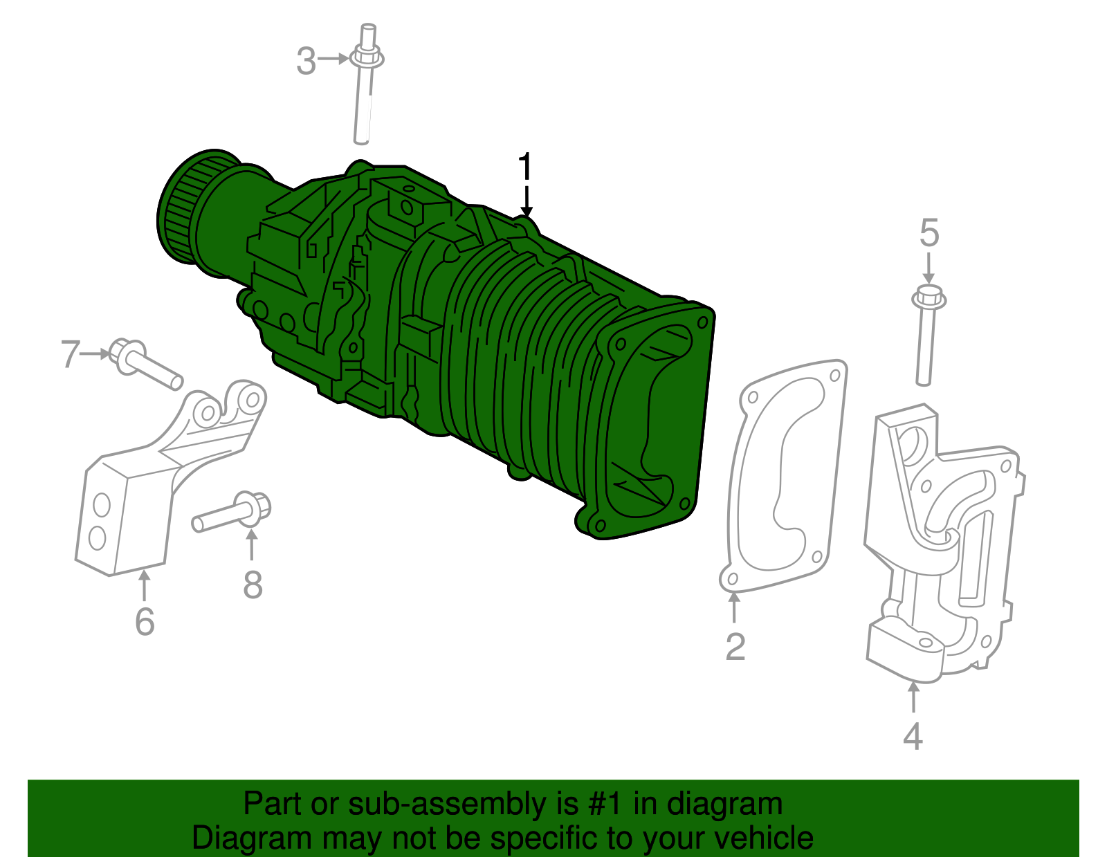 Genuine Volvo 2.0l Turbo 36010125 Supercharger 2014-2019 13k OEM for ...