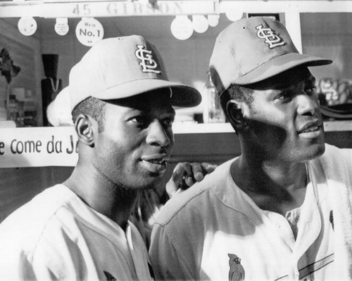 1968 St Louis Cardinals BOB GIBSON & LOU BROCK Glossy 11x14 Photo ...